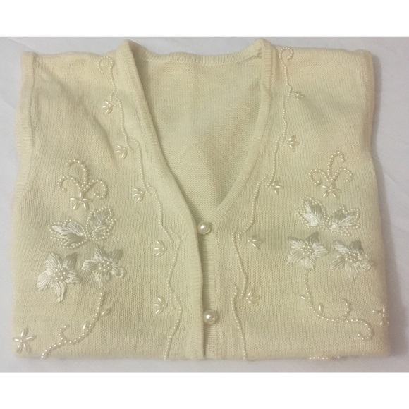Sweaters | Vintage Pearl Beaded Cocktail Sweater Vest | Poshmark